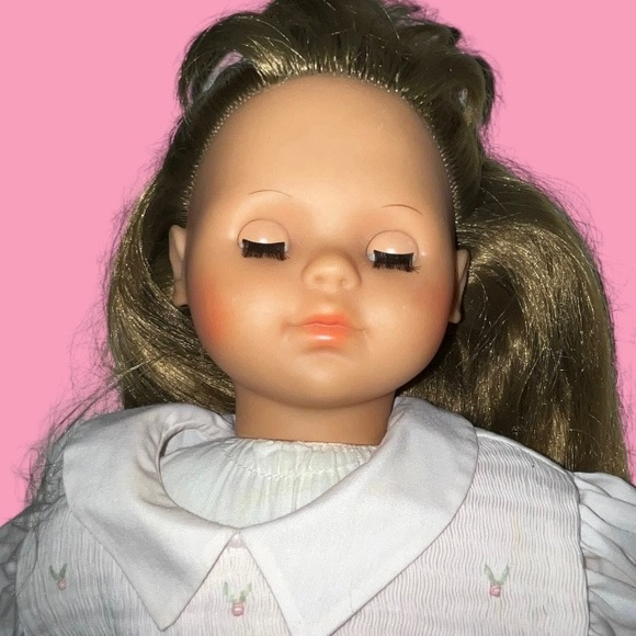Toys | Vintage 1986 Max Zapf Balica Doll 19brown Sleepy Eyes Brown Hair ...
